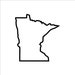 MINNESOTA State Outline Decal. Free Shipping. - Etsy