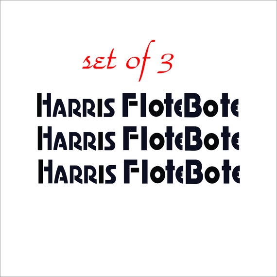 HARRIS FLOTEBOTE Boat Logo Decal Set of 3. Free Shipping. - Etsy