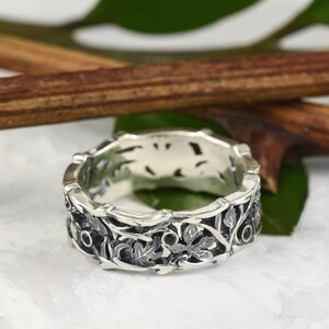 High Detailed Fantasy Forest Elvish Silver Gemstone Ring: - Etsy