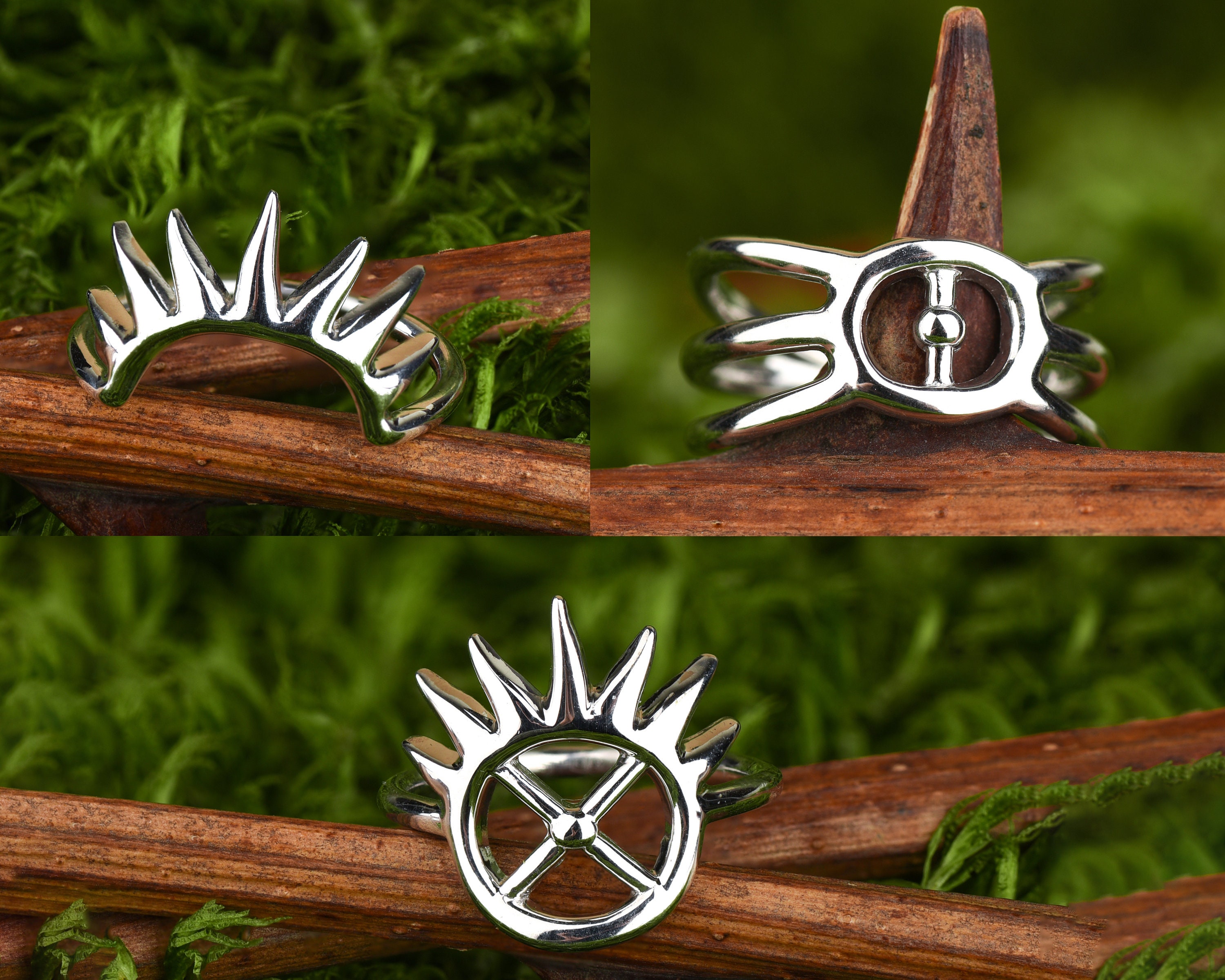 925 Sterling silver rings for women Witchy rings set Boho | Etsy