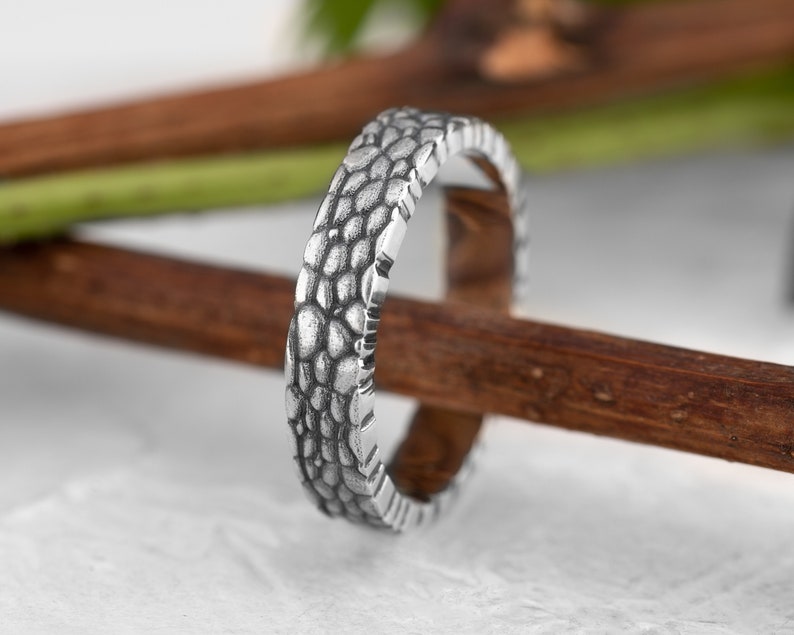 Sterling Silver Snake Ring Snake Shed Wedding Band Set - Etsy