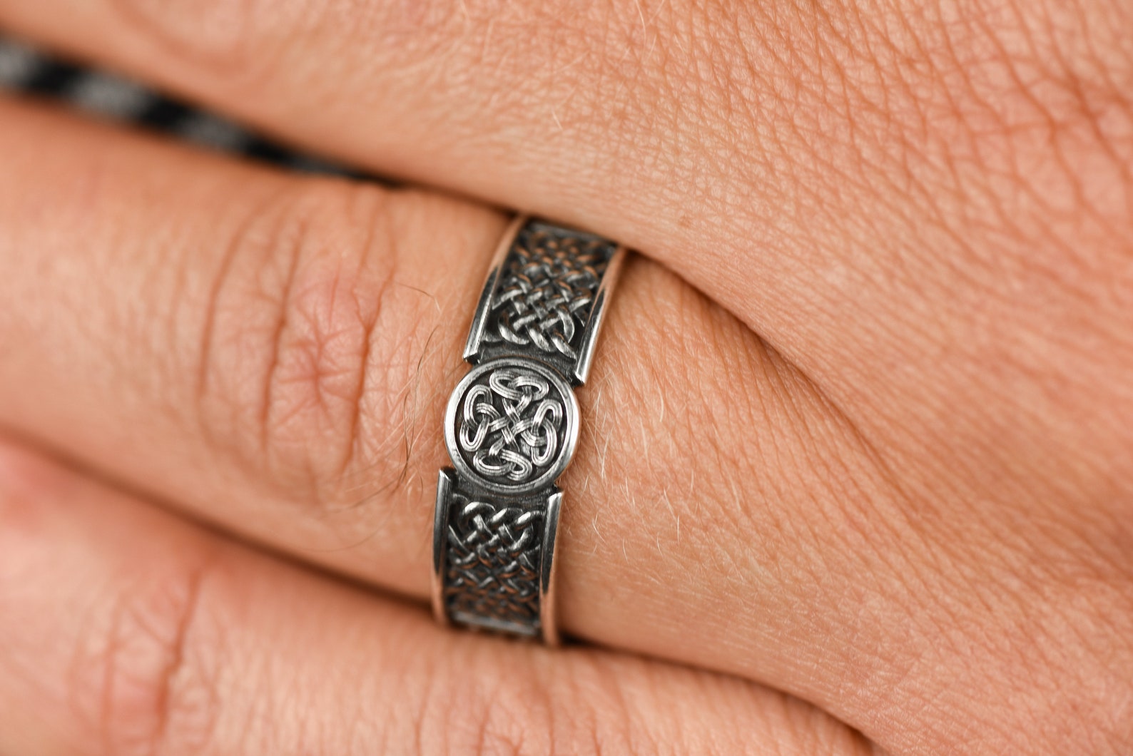 Silver Celtic Mens Ring - Etsy