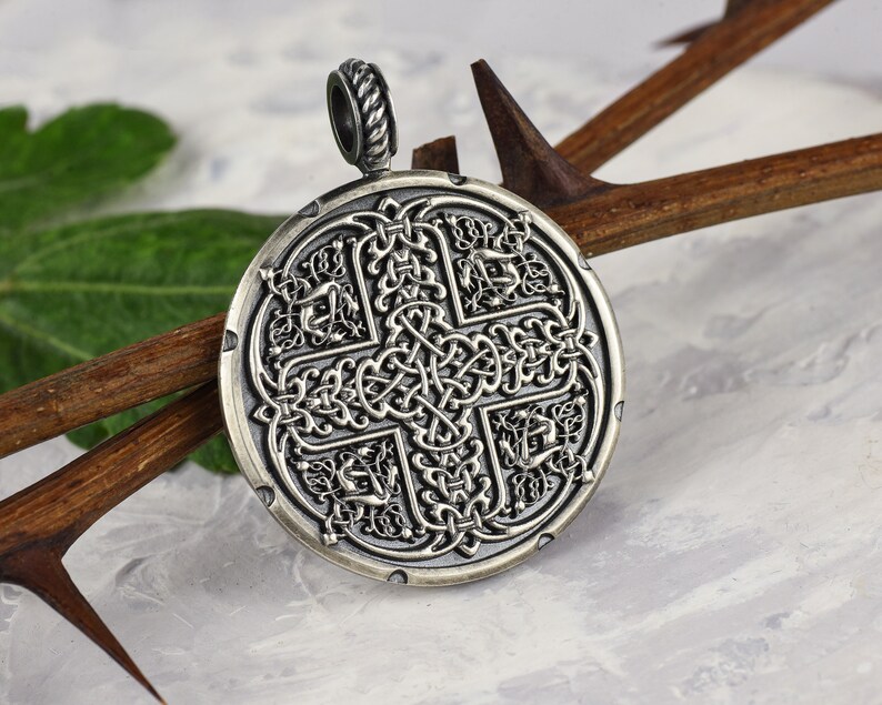 Mens Cross Necklace Viking Necklace Mens Silver Necklace | Etsy