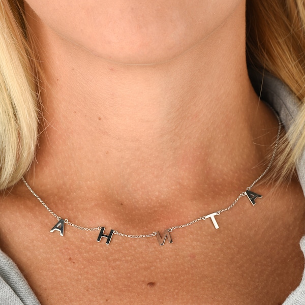 Cyrillic Letter Necklace - Etsy