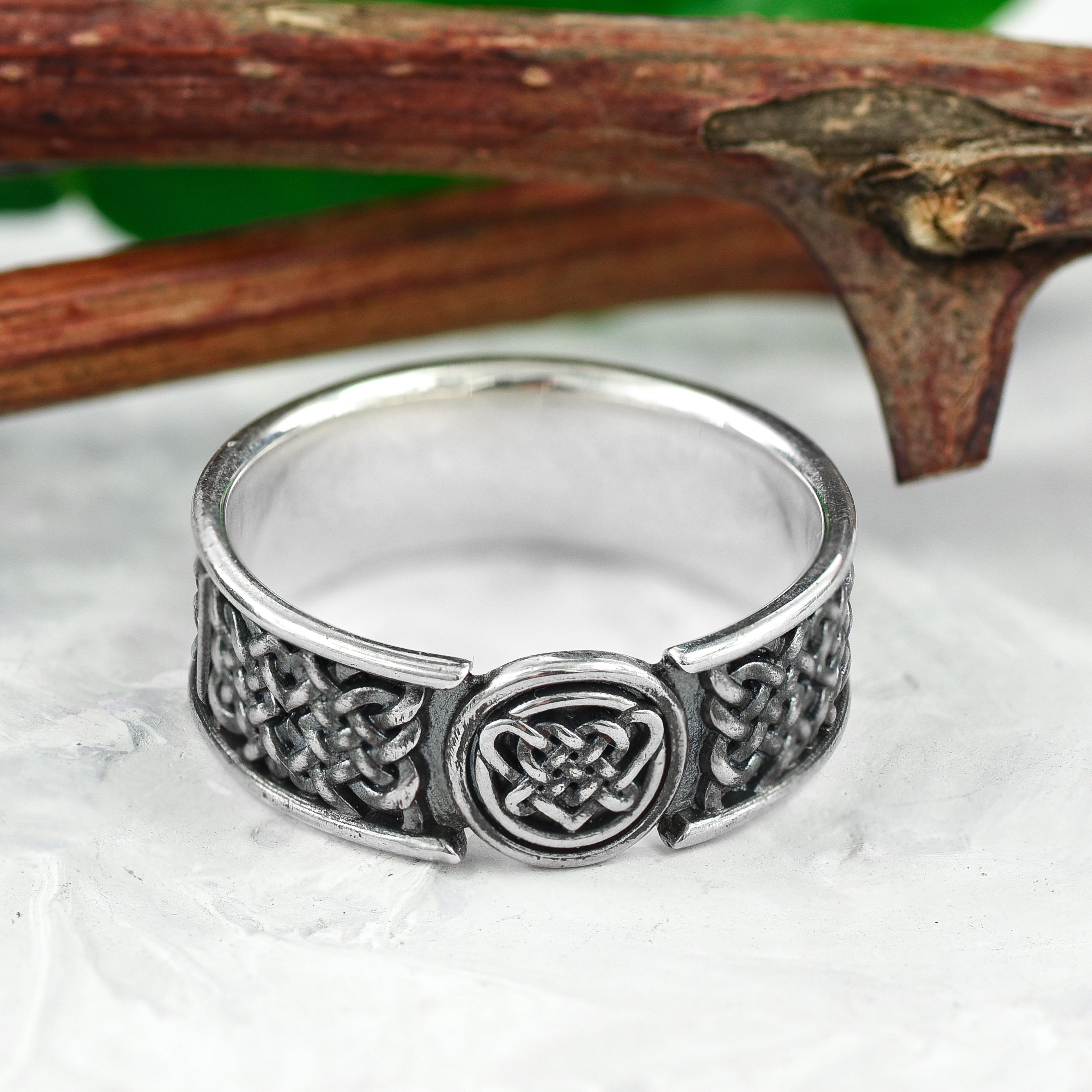 Womens Celtic Braided Ring Viking Ring Silver Wide Silver - Etsy
