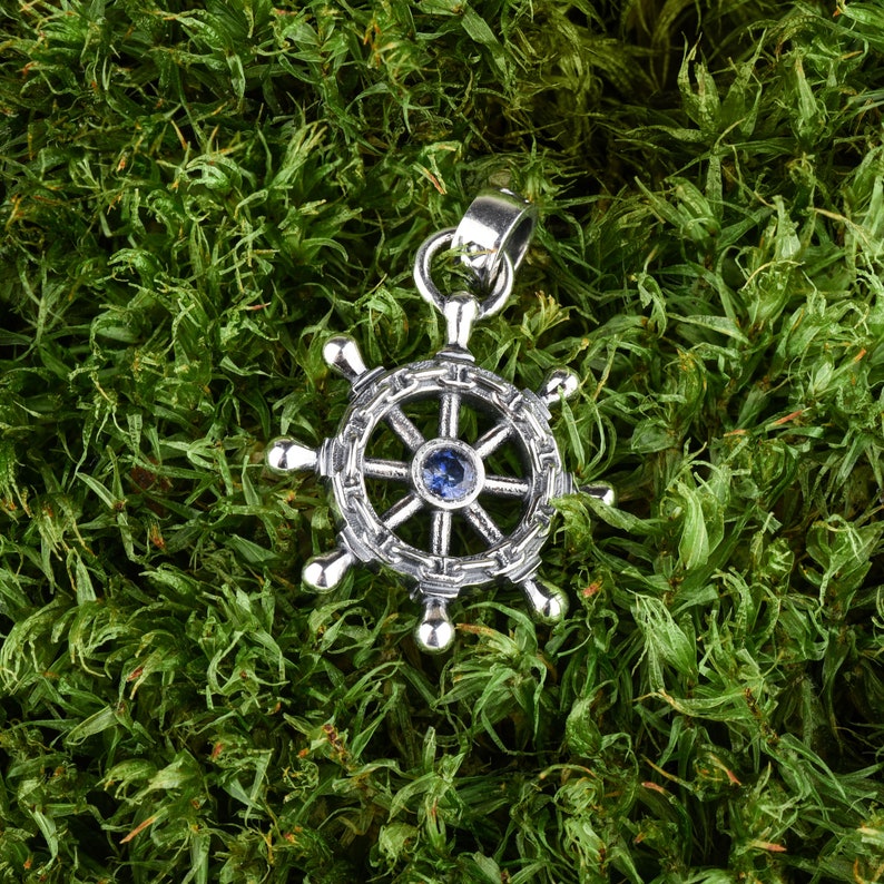 Steering Wheel Silver Statement Necklace Sterling Silver - Etsy