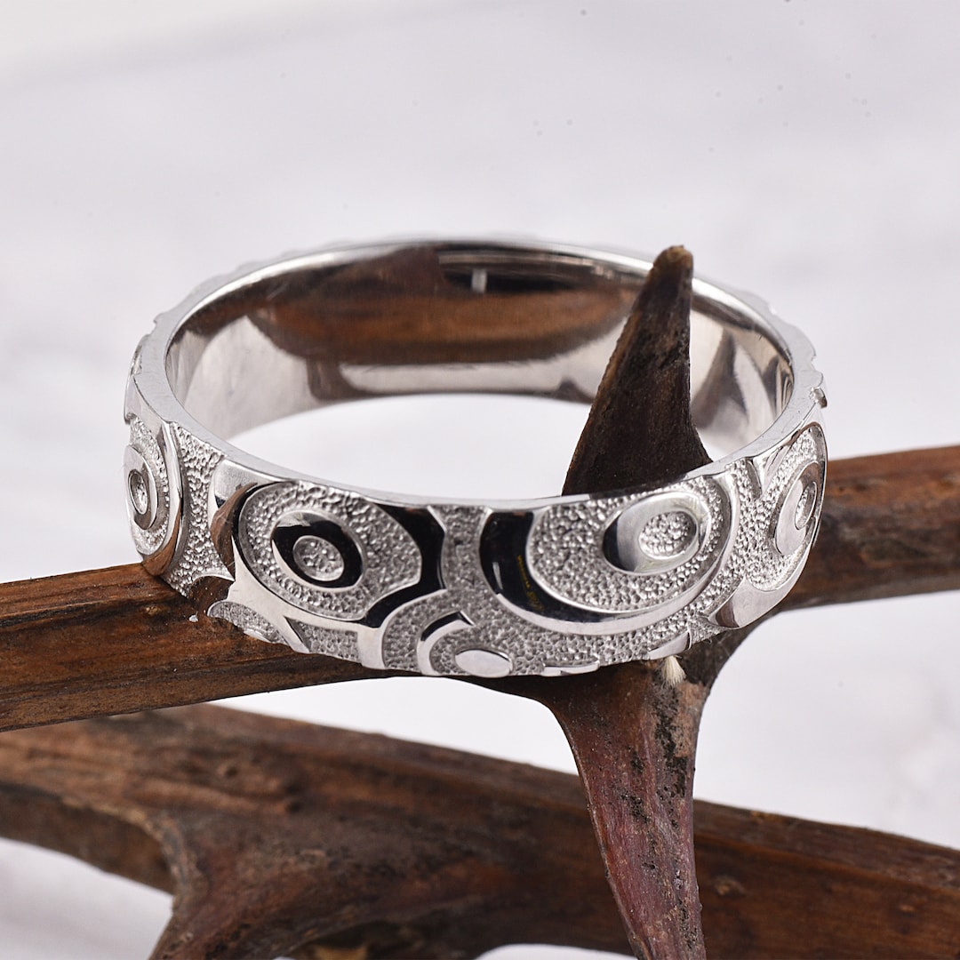 Sterling Silver Band Rings for Women, Silver Circle Ring, Wedding Ring ...