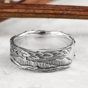 Tree of Life Ring for Men and Women, Sterling Silver Filigree Leaf Ring ...