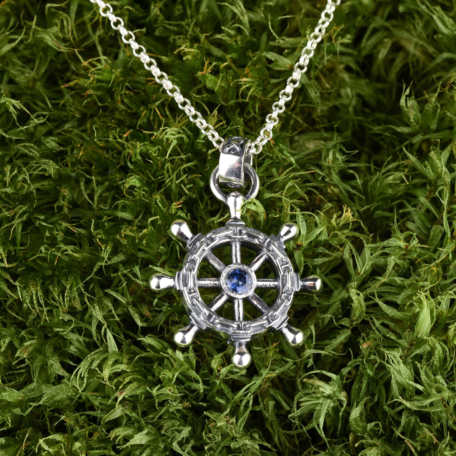 Steering Wheel Silver Statement Necklace Sterling Silver - Etsy