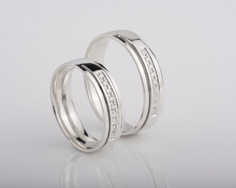 Sterling Silver Couple Promise Rings Silver Matching Wedding | Etsy