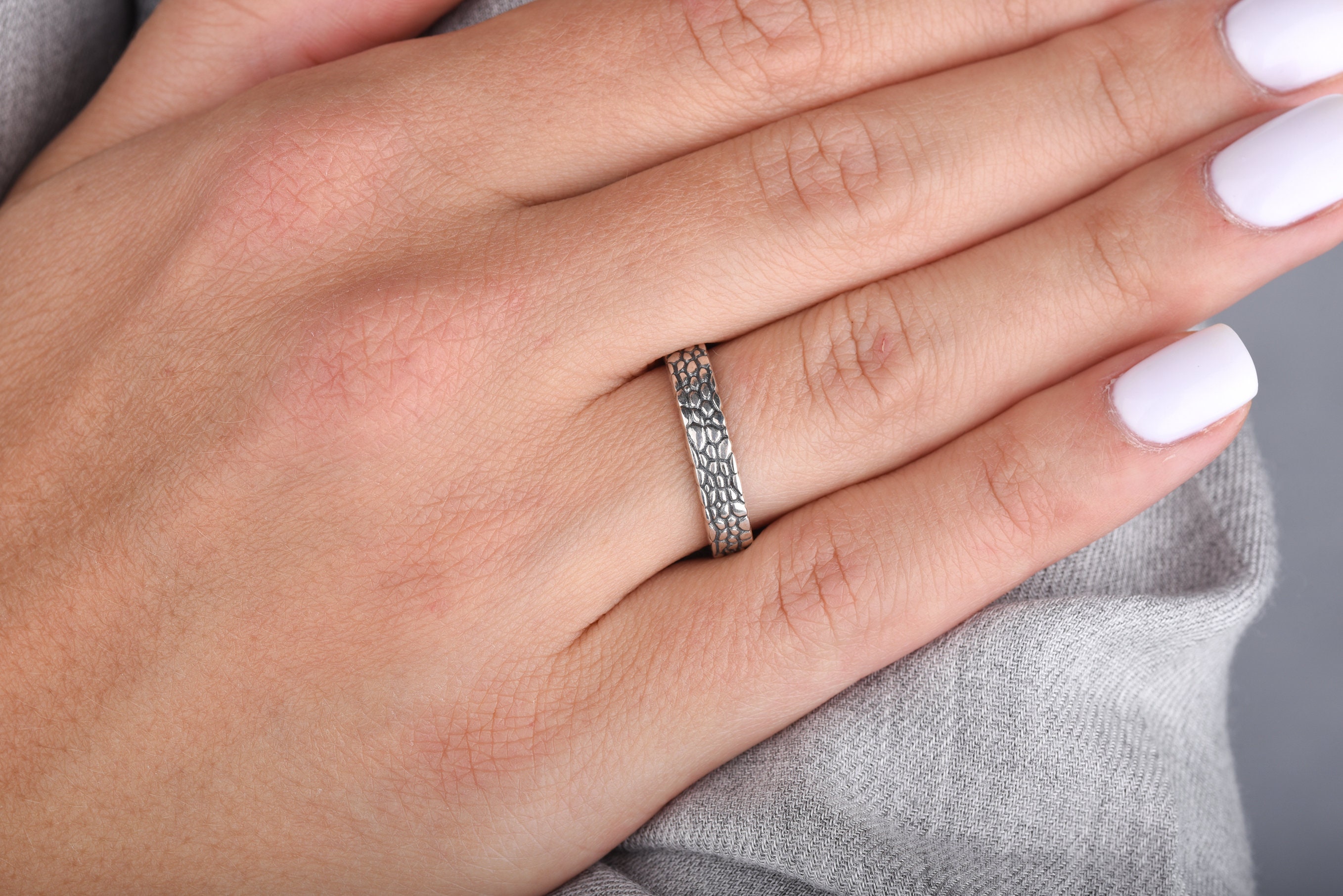 Sterling Silver Snake Ring Snake Shed Wedding Band Set | Etsy