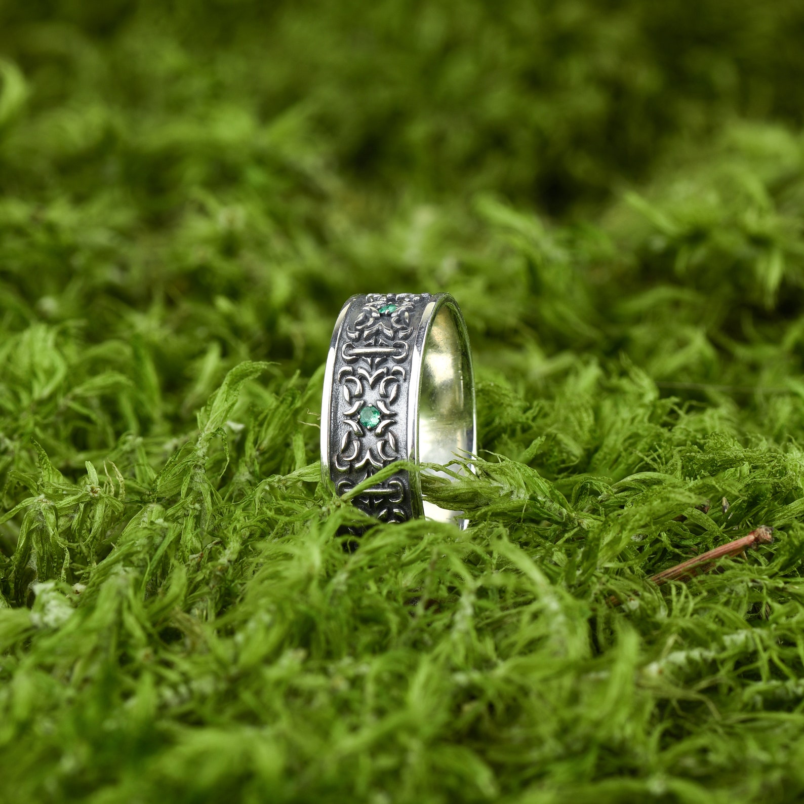 Promise Rings for Couples With Emerald Best Friend Rings - Etsy