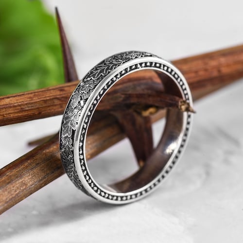 Oak Leaf Ring Sterling Silver Oak Ring Nature Wedding Ring - Etsy