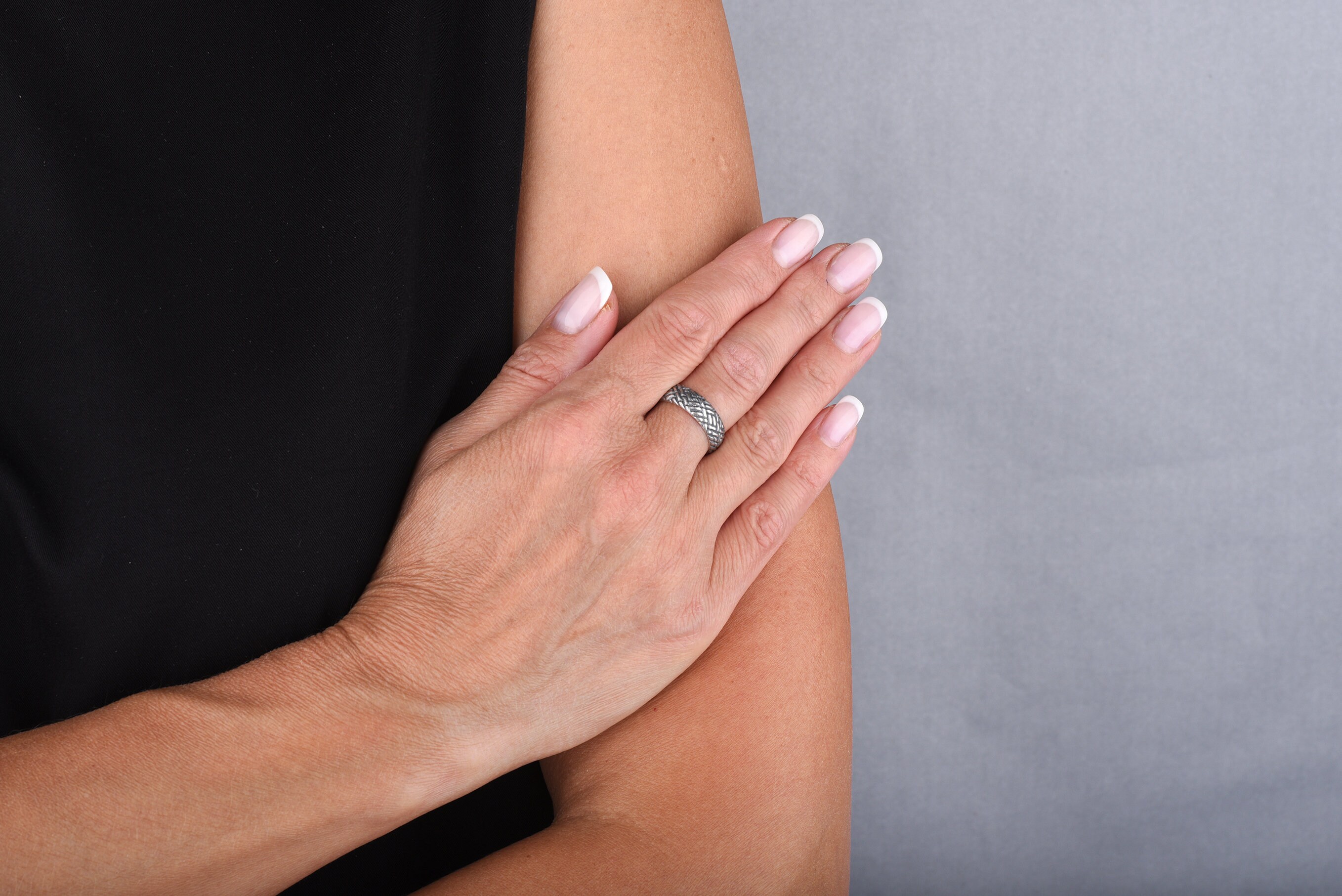 Solid Silver Band Ring Sterling Silver Braided Ring Unique - Etsy
