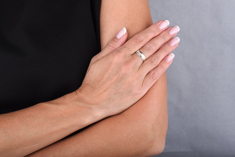 Sterling Silver Couple Promise Rings Silver Matching Wedding | Etsy