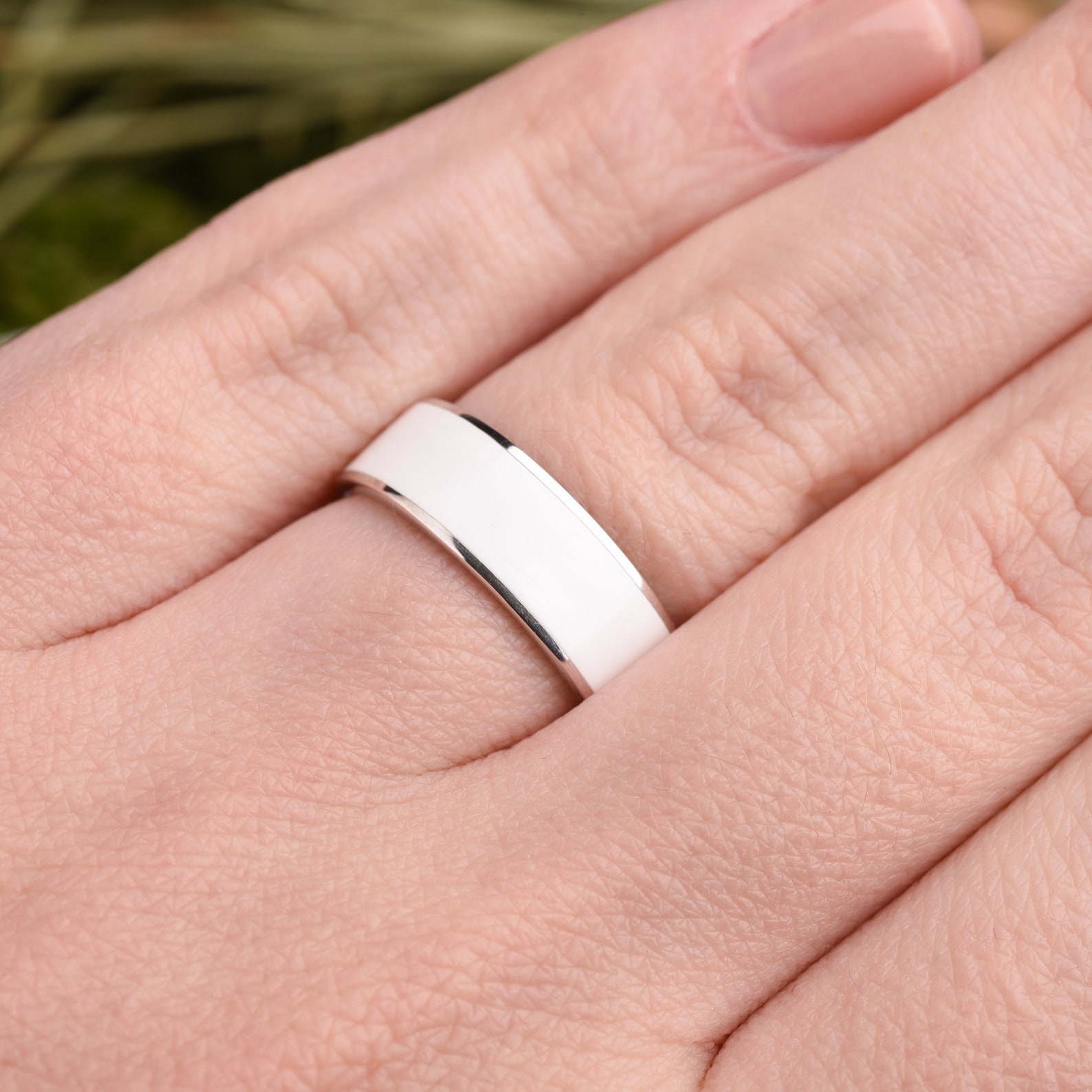 Simple Wedding Band Women Aesthetic Enamel Rings Cute Rings - Etsy