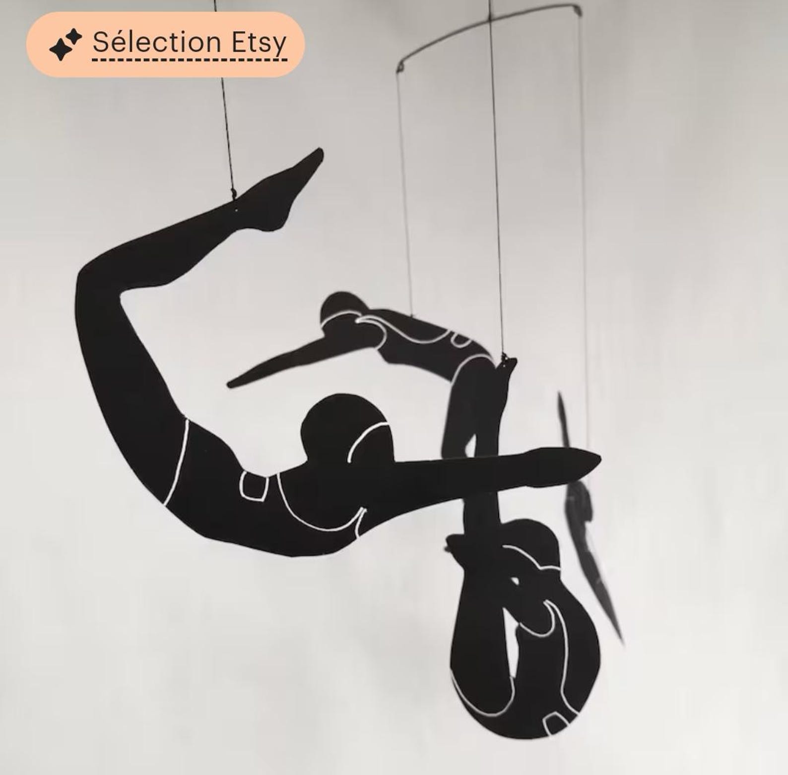 Swimmers Mobile, Paper Origami Mobile, Black & White Mobile, Sea Mobile ...