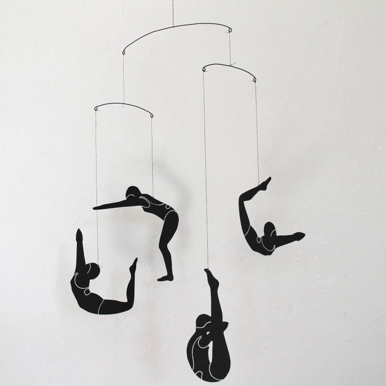 Swimmers Mobile, Paper Origami Mobile, Black & White Mobile, Sea Mobile ...