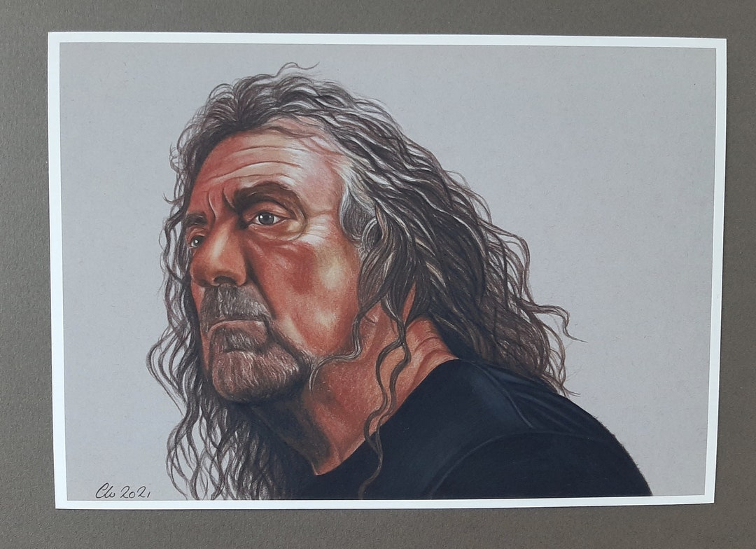 Print. Robert Plant. Signed Fanart. - Etsy