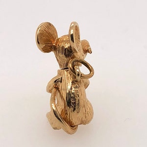 Vintage 14k Yellow Gold Articulated Mouse Charm - Etsy