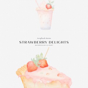 Watercolor Strawberry Clipart, Strawberry Desserts, Scrapbooking Png ...