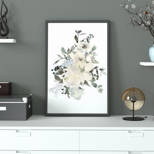 Ivory Bouquet, White Watercolor Floral Clipart, Bouquets, Seamless ...