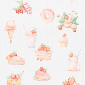 Watercolor Strawberry Clipart, Strawberry Desserts, Scrapbooking Png ...