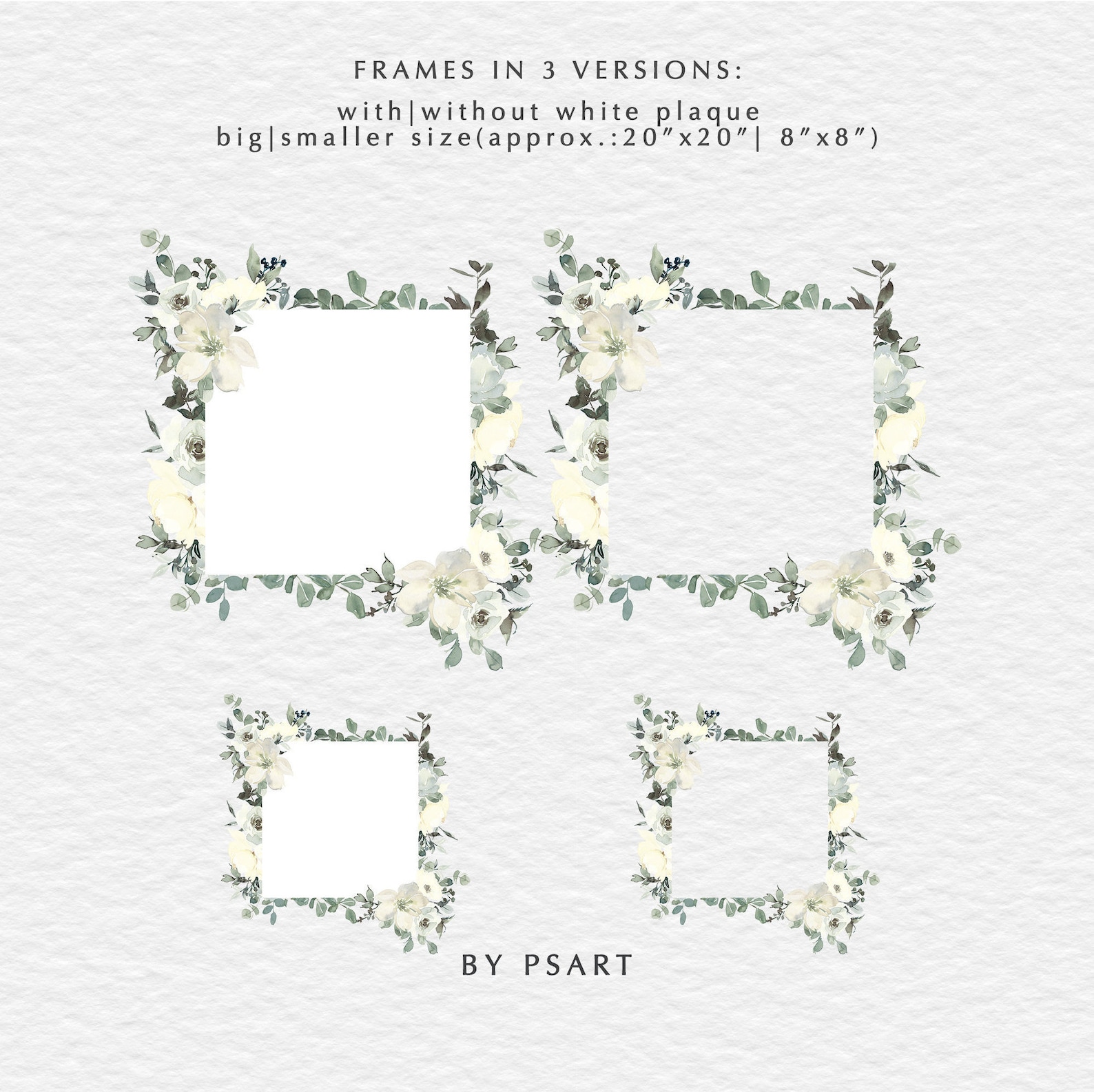 Ivory Bouquet White Watercolor Floral Clipart Bouquets - Etsy