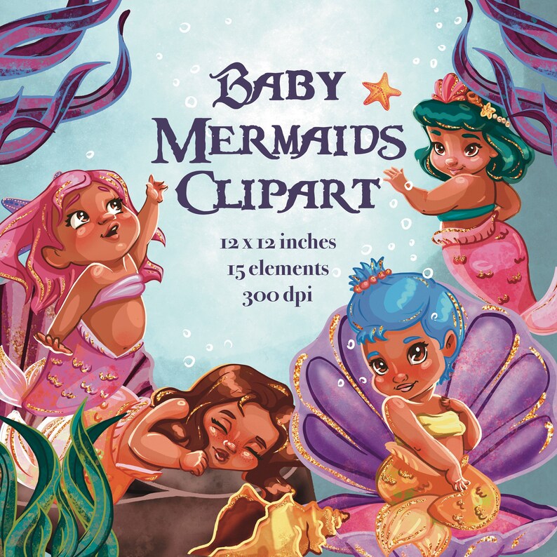 Baby Mermaid Clipart Afro Mermaid Svg African American Baby - Etsy Canada