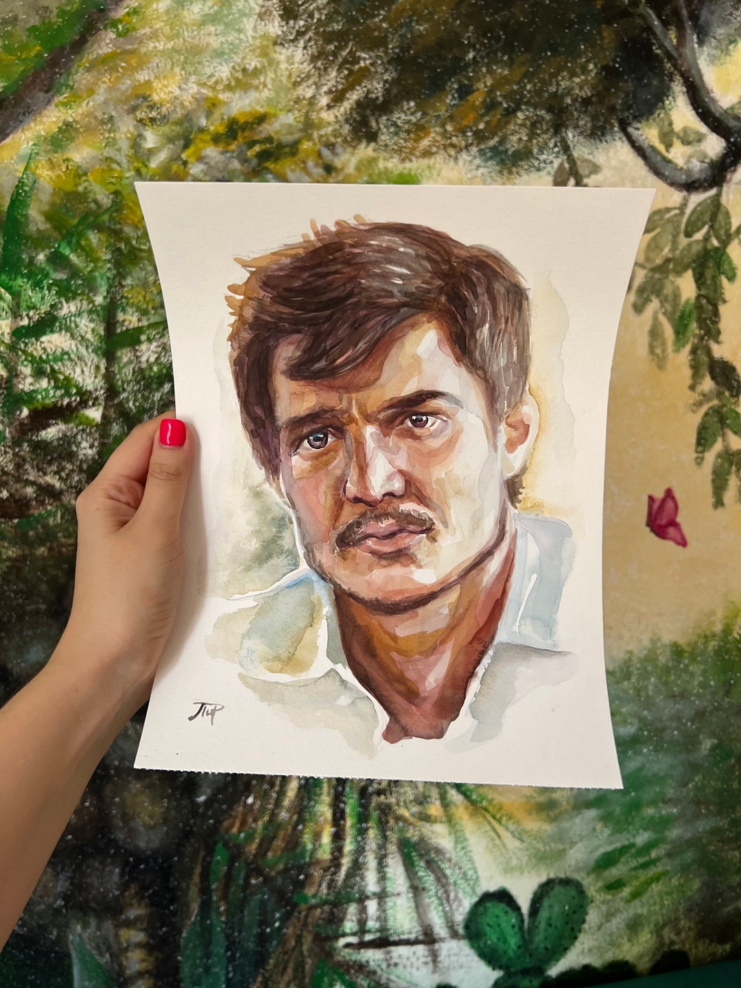 Original Pedro Pascal, Pedro Pascal Art, Pascal Painting, Pedro Pascal ...
