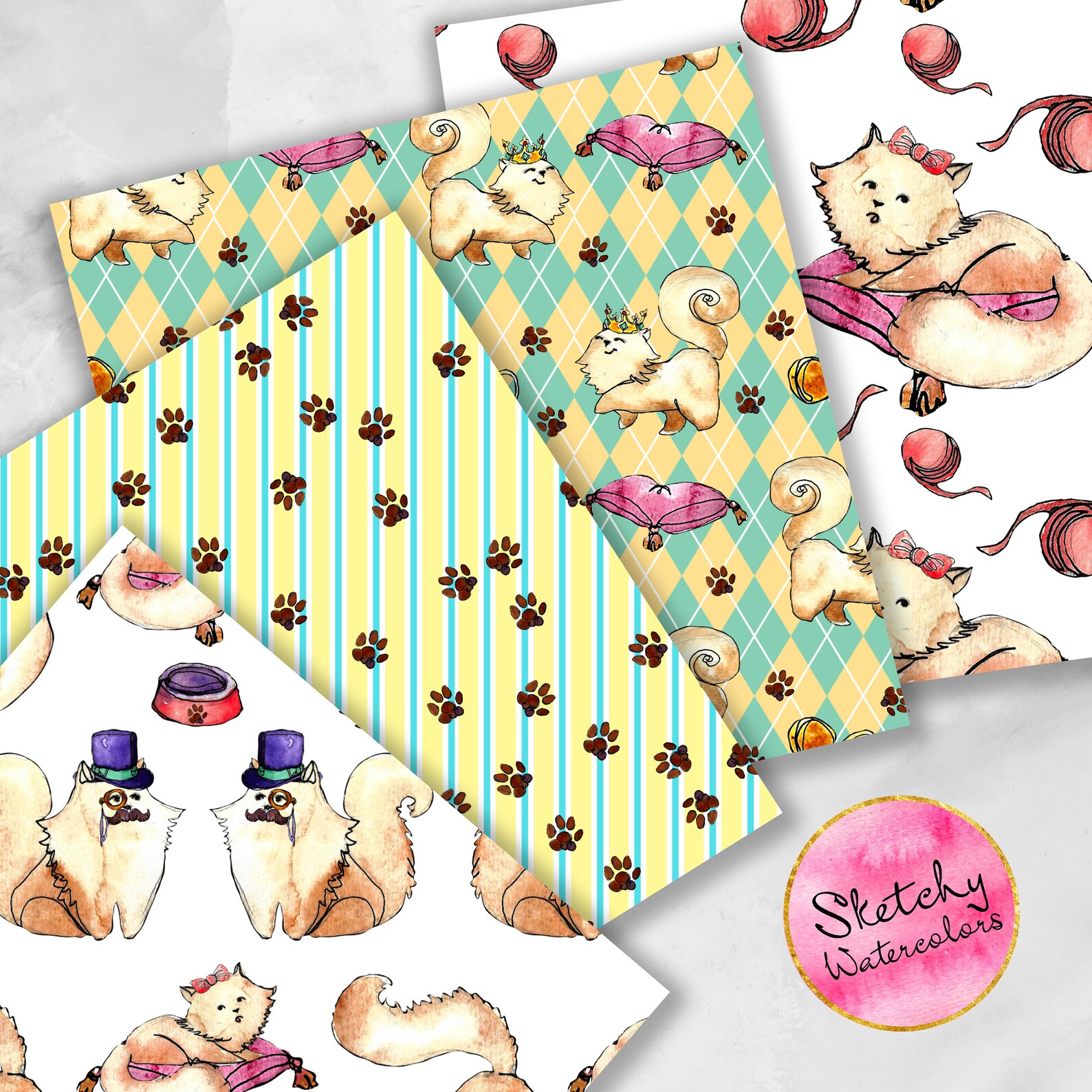 Cat Digital Paper Cat Background Cat Paper Pack Cat - Etsy