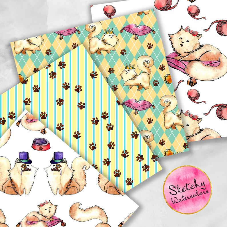Cat Digital Paper Cat Background Cat Paper Pack Cat - Etsy