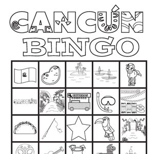 Cancun Bingo | Cancun, Mexico BINGO, Travel Games, Family Activities ...