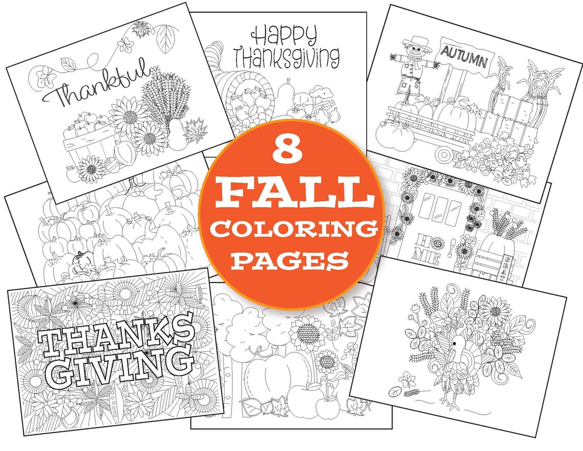 Thanksgiving Coloring Pages and Activities| Fall and Autumn Kids and ...