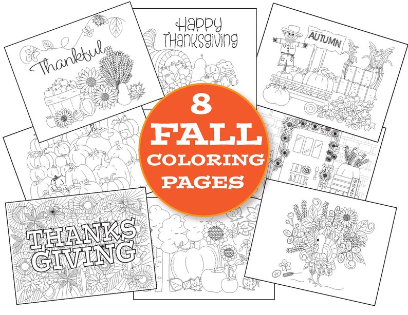Thanksgiving Coloring Pages and Activities| Fall and Autumn Kids and ...