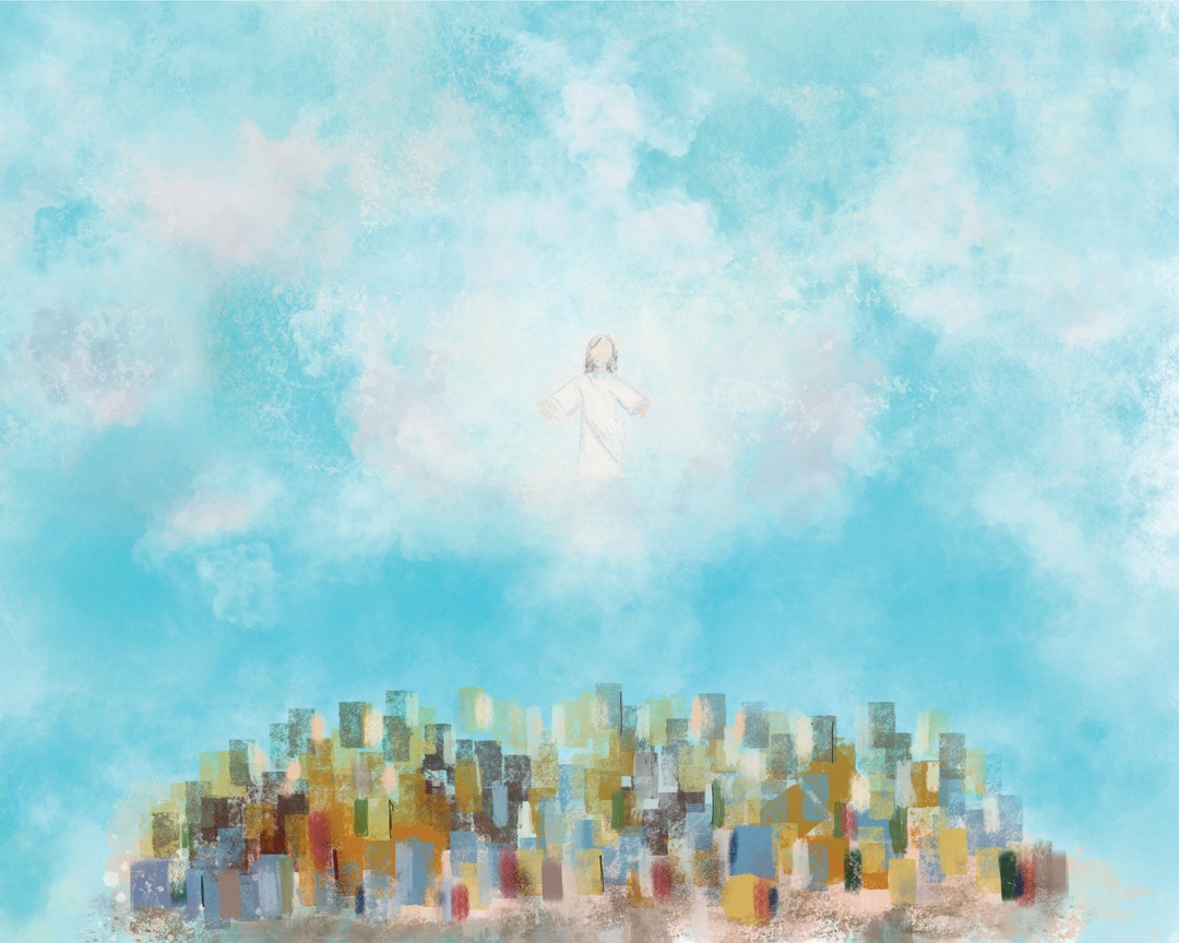 Jesus Artwork Digital Dowload. Minimalist Christian Art Modern LDS Art ...