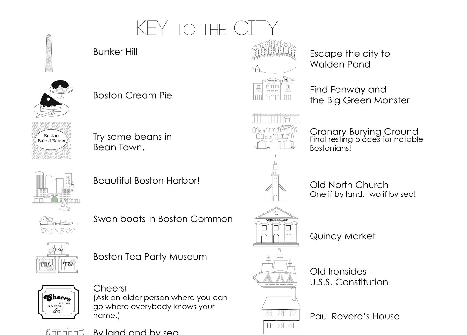 Boston Bingo! Family Games, Kids Travel Activity, Instant Download - Etsy