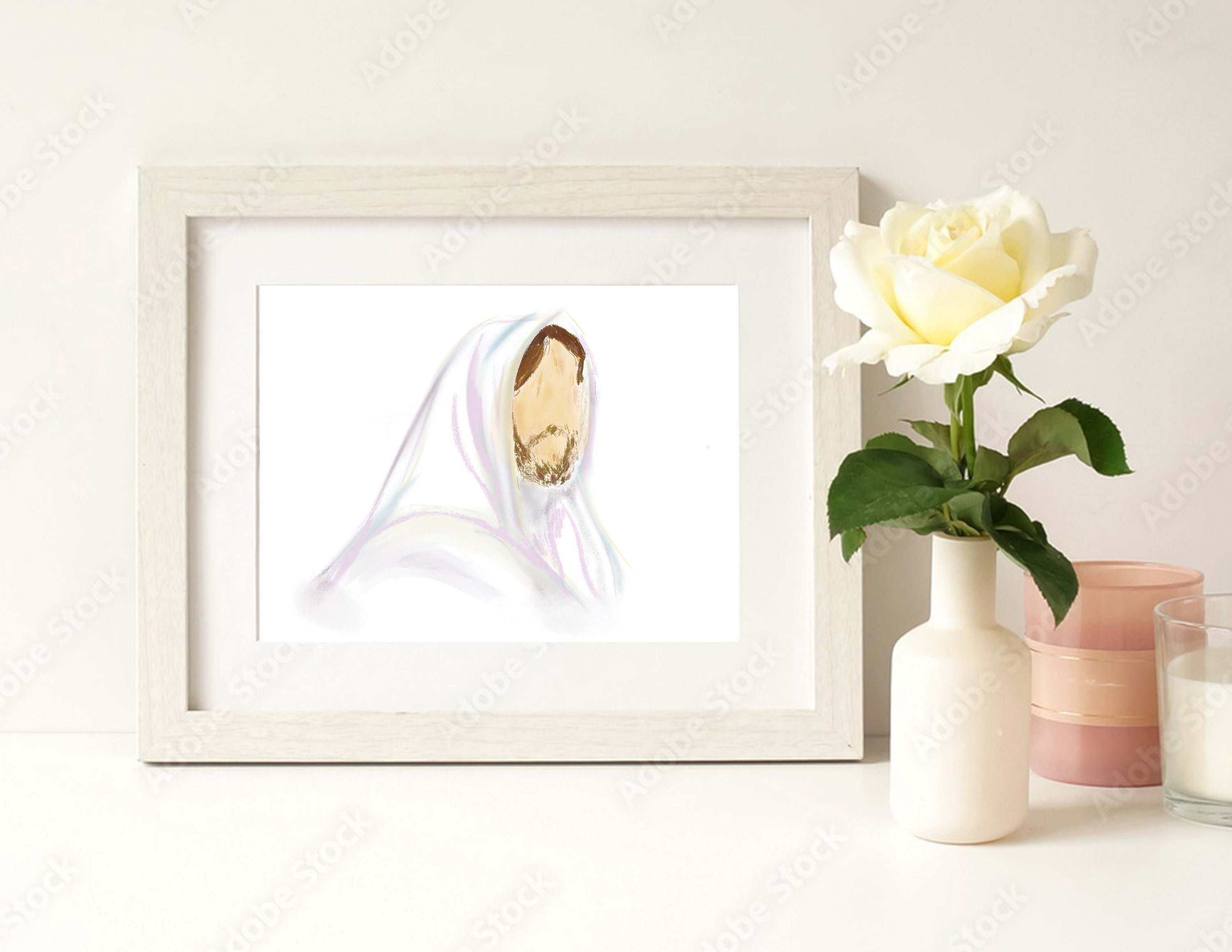 Savior Jesus Christ Digital Download. Modern Jesus Minimal Art Easter ...