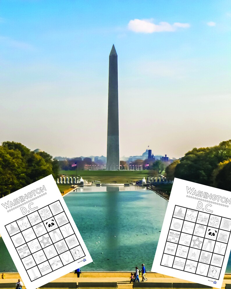 Washington DC Bingo! Instant Download- Bucketlist, Vacation Gift Family ...