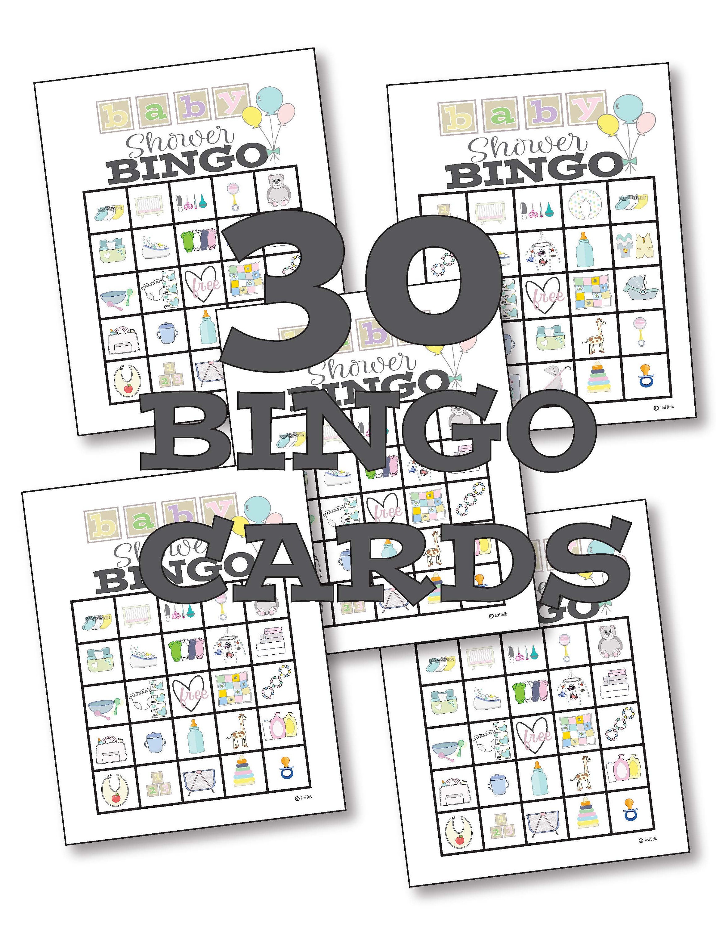 Baby Shower Bingo and Baby Shower Games Digital Download for Baby ...