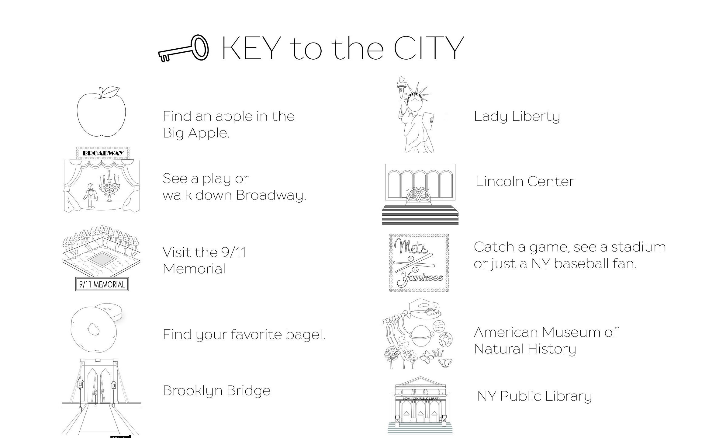 New York Bingo! Family Travel Games, Kids Activities Instant Download ...