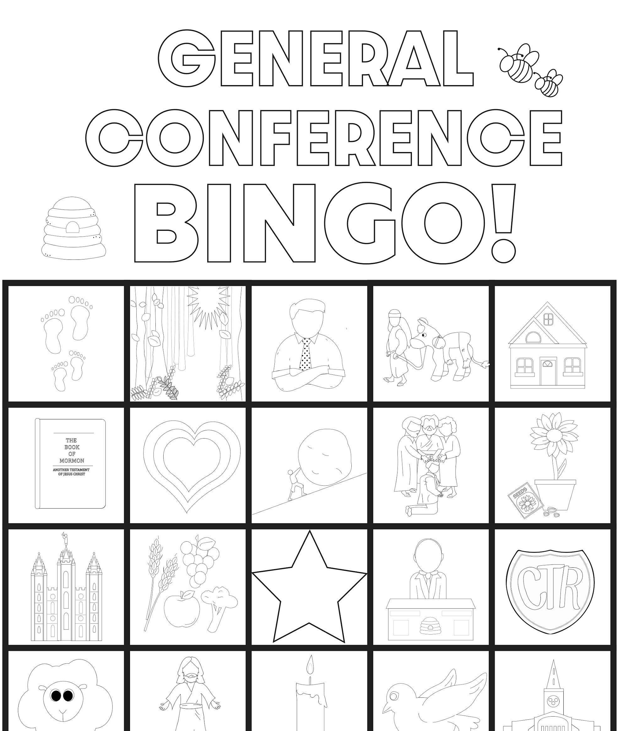 LDS General Conference Bingo Digital Instant Download, Primary, Youth ...