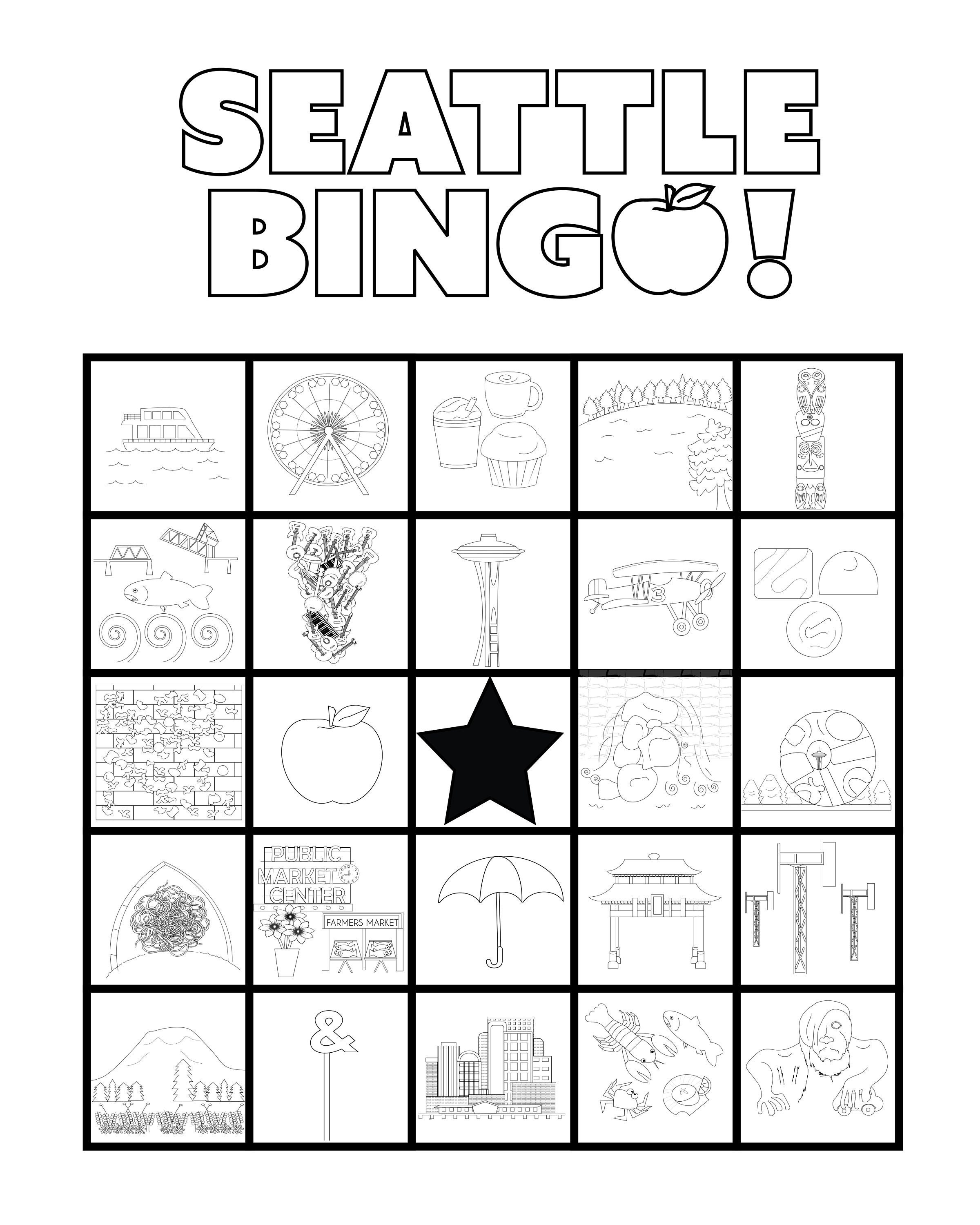 Seattle Bingo Instant Download - Etsy
