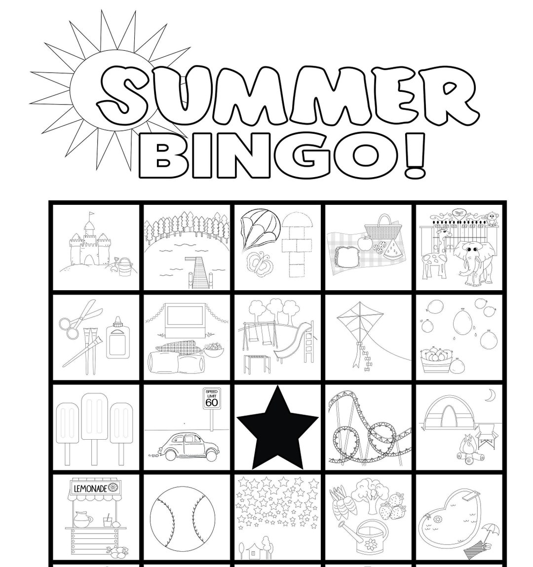 Summer Bingo! Summer Bucket List Bingo, Printable Family Games, Travel ...