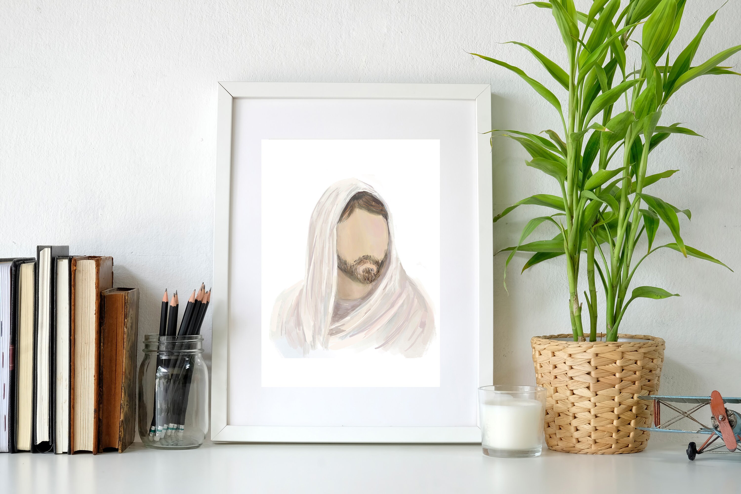 Jesus Artwork Digital Dowload. Minimalist Christian Art Modern LDS Art ...