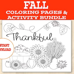 Thanksgiving Coloring Pages and Activities| Fall and Autumn Kids and ...