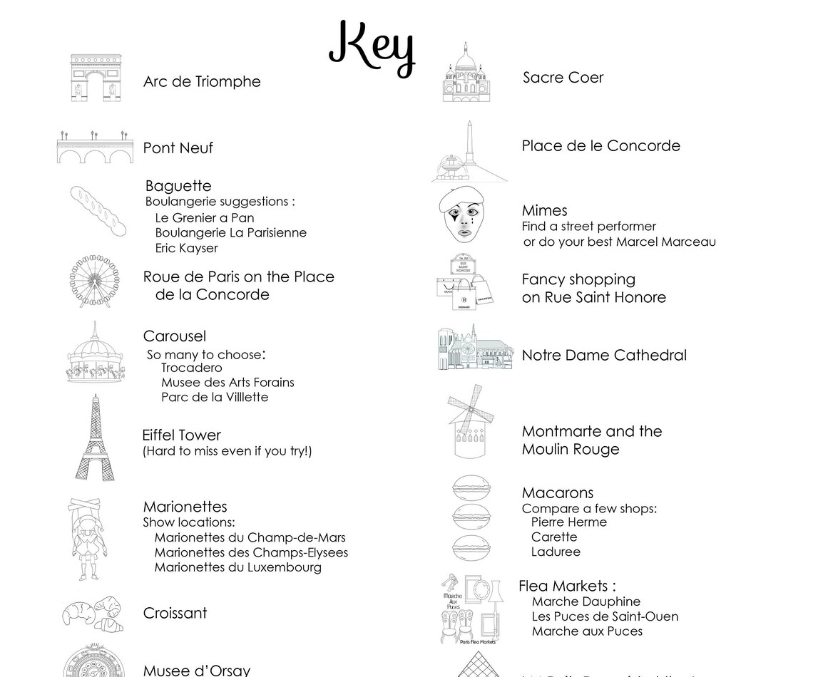 Paris Bingo! France Scavenger Hunt, Coloring Activities. Europe Kids ...