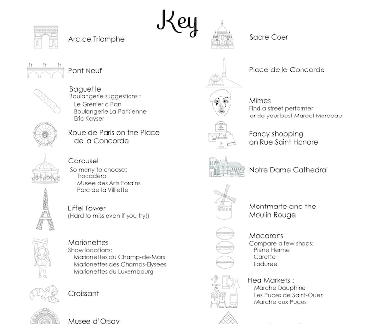 Paris Bingo! France Scavenger Hunt, Coloring Activities. Europe Kids ...