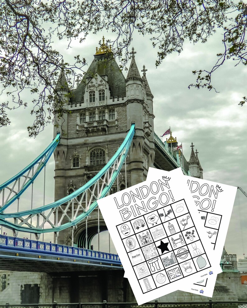 London Bingo!travel Games for Kids, Family Activities Instant Download ...