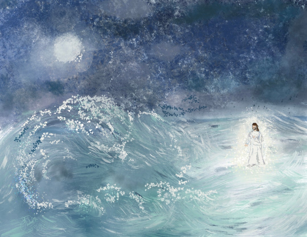 Tempest: Jesus Artwork Digital Download. Minimalist Christian Art ...